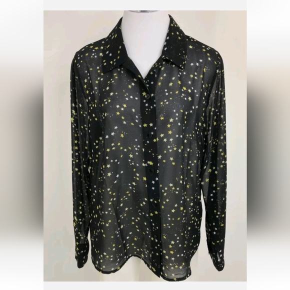 CAbi | Tops | Euc Cabi Galaxy Blouse | Poshmark